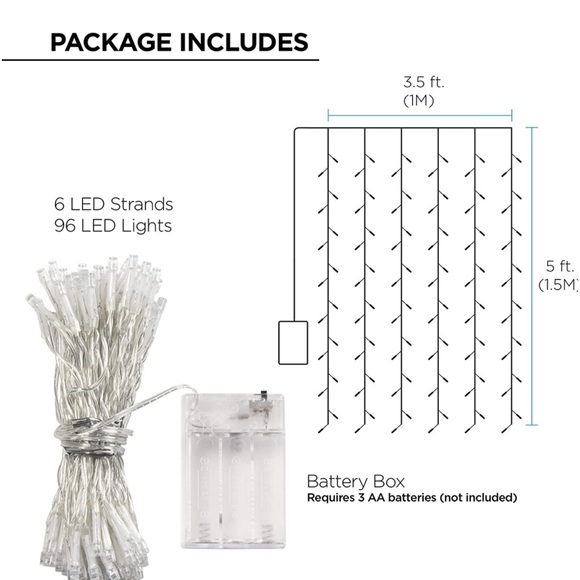 Merkury | Bedding | Merkury Innovations Curtain Lights Cascading ...